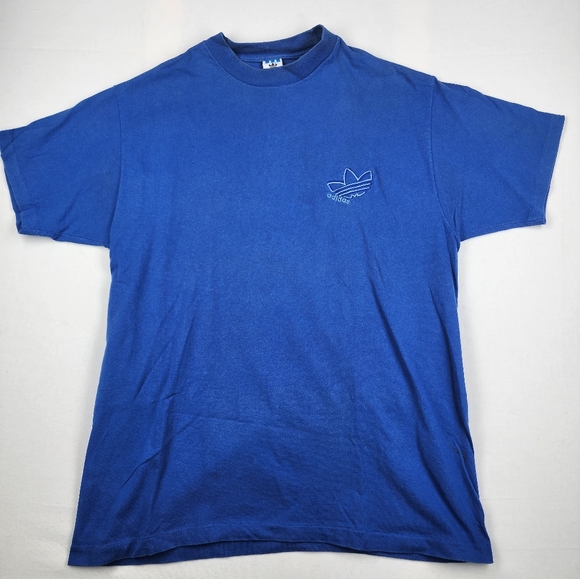 adidas | Shirts | Vintage Adidas Shirt Blue Big Tag Large | Poshmark